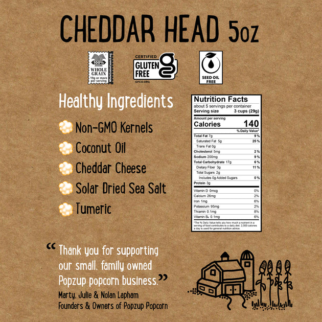 3-Pack Cheddar Head 5oz – popzup